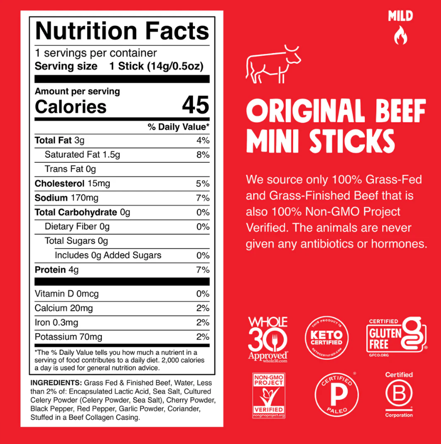 CHOMPS Mini Beef Sticks – Healthy Snack Solutions