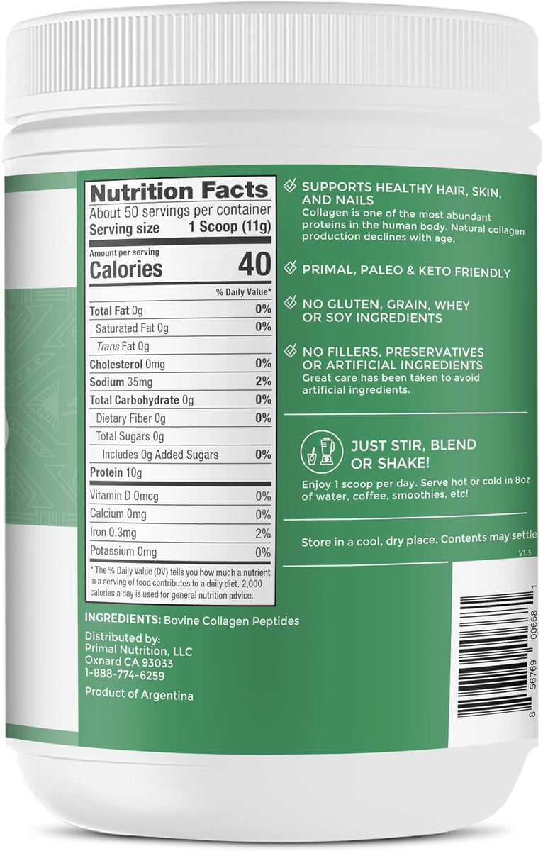 Primal Kitchen Unflavored Collagen Peptides – Healthy Snack Solutions