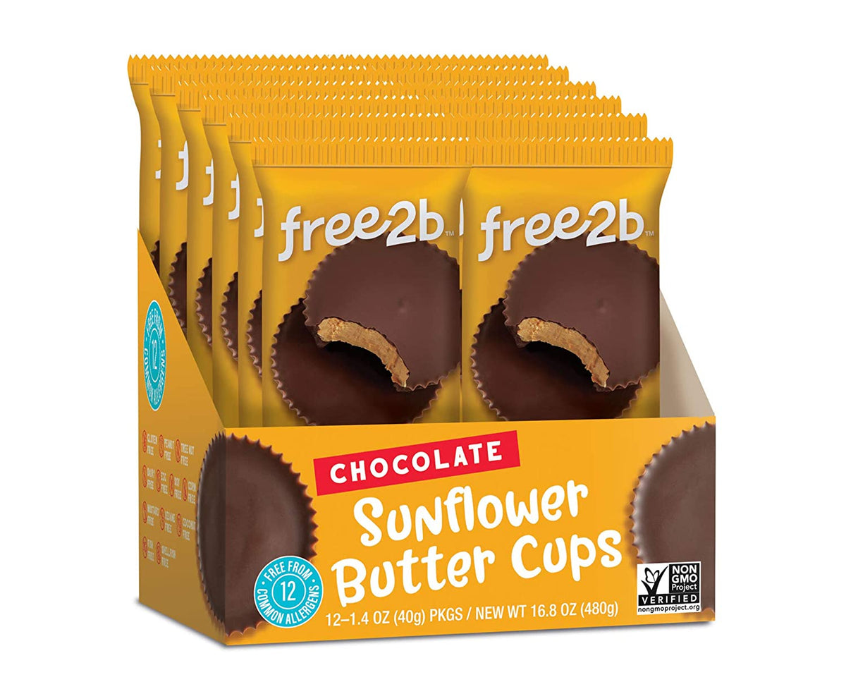 Free2B Chocolate Sunflower Butter Cups – Healthy Snack Solutions