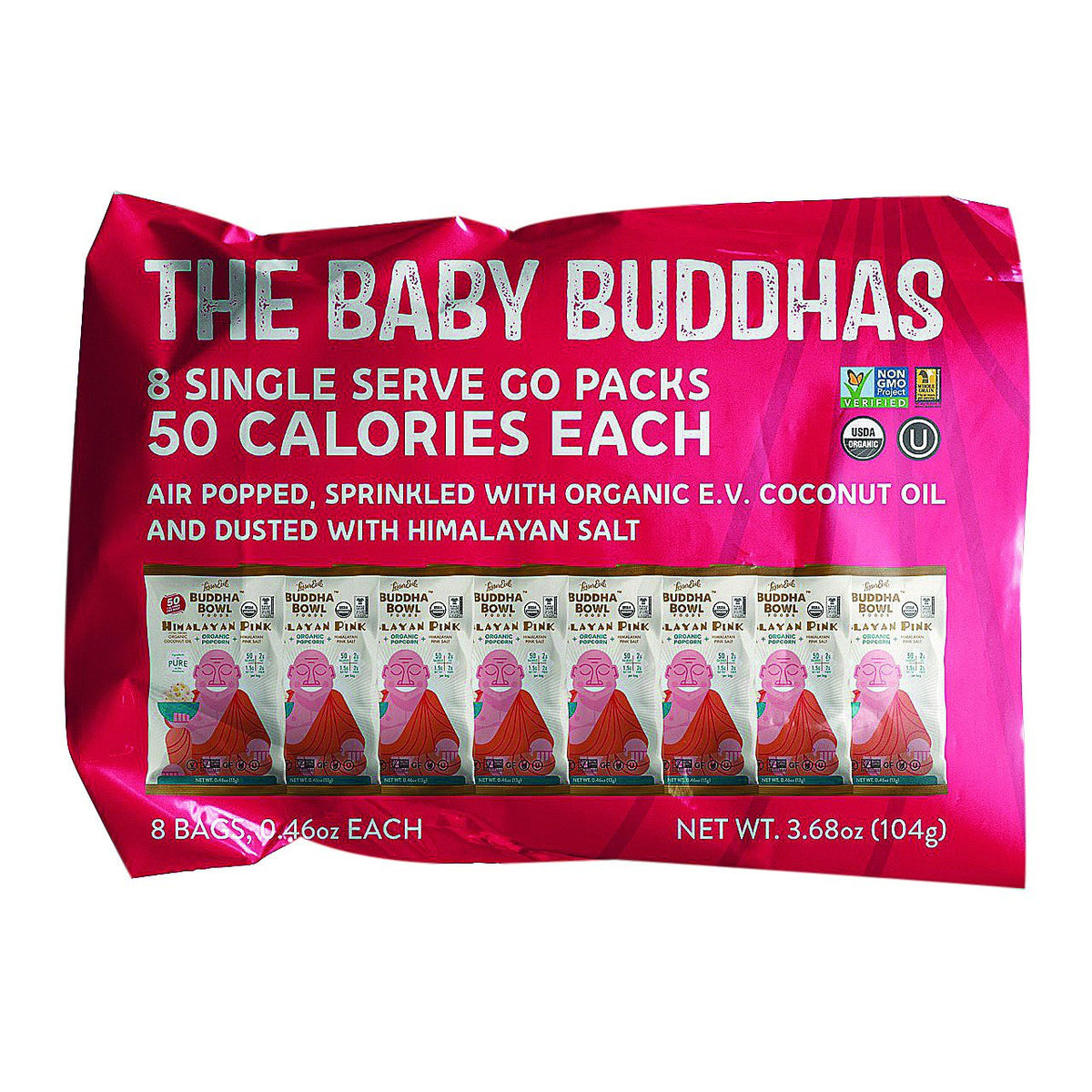 Lesser Evil Himalayan Pink Salt Popcorn - Snack Pack: 96 Count ...