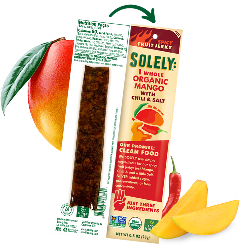 Solely Fruit Jerky - Mango, Chili & Salt – Healthy Snack Solutions