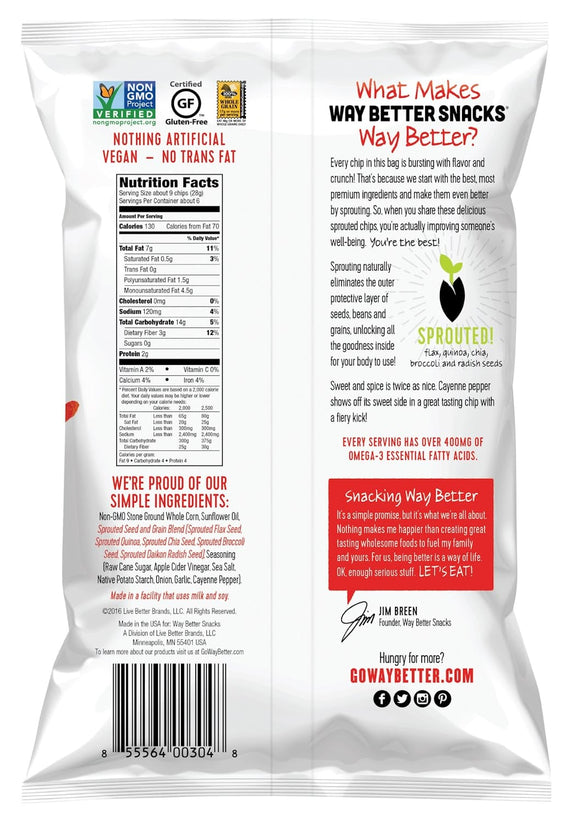 Way Better Snacks - Sweet Chili Tortilla Chips – Healthy Snack Solutions